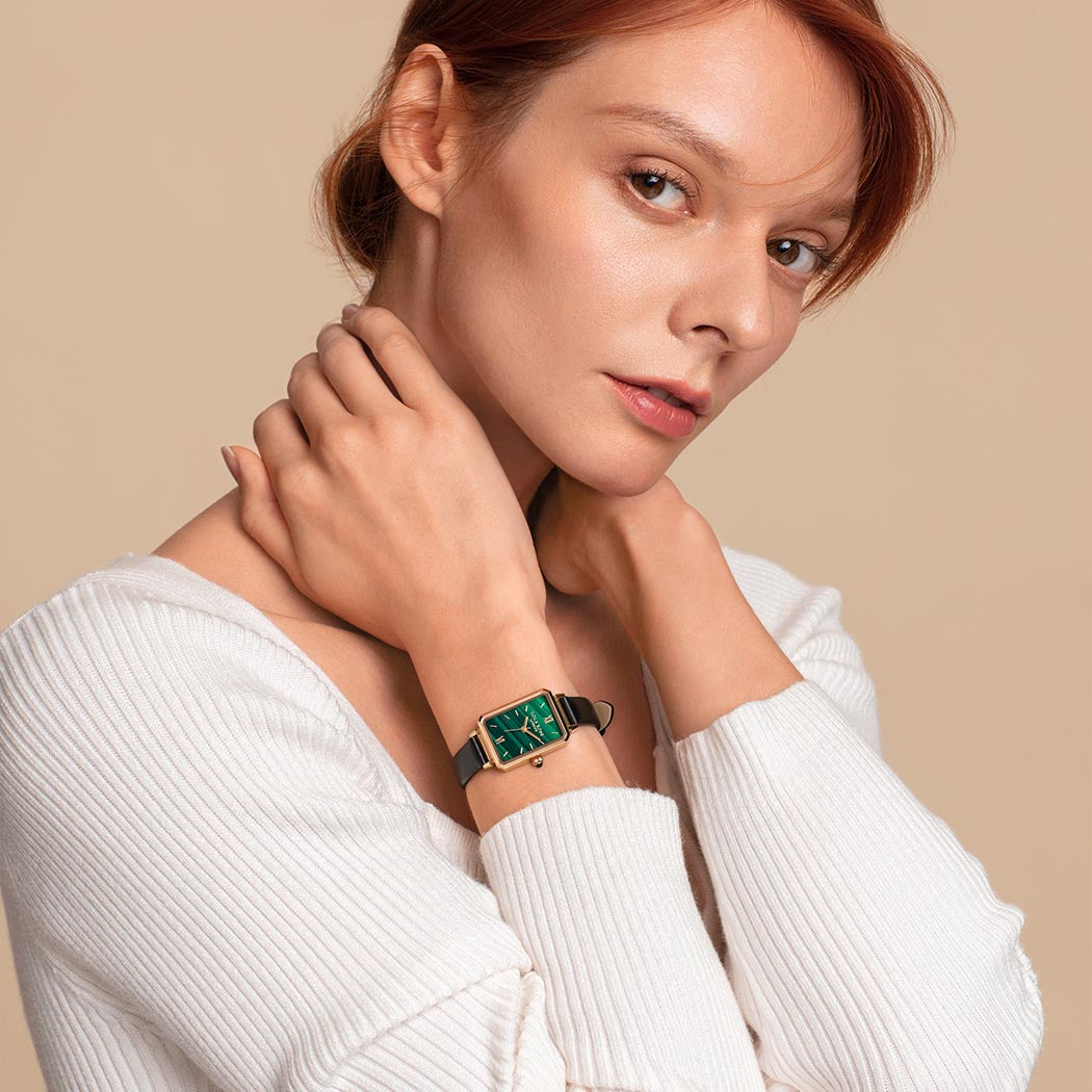 Malachite Textured Watch With Two Strap Set – Lola Rose